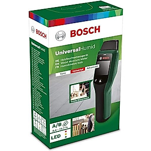 Bosch moisture meter UniversalHumid (precise results thanks to wood group selection and LED traffic light for easy interpretation)