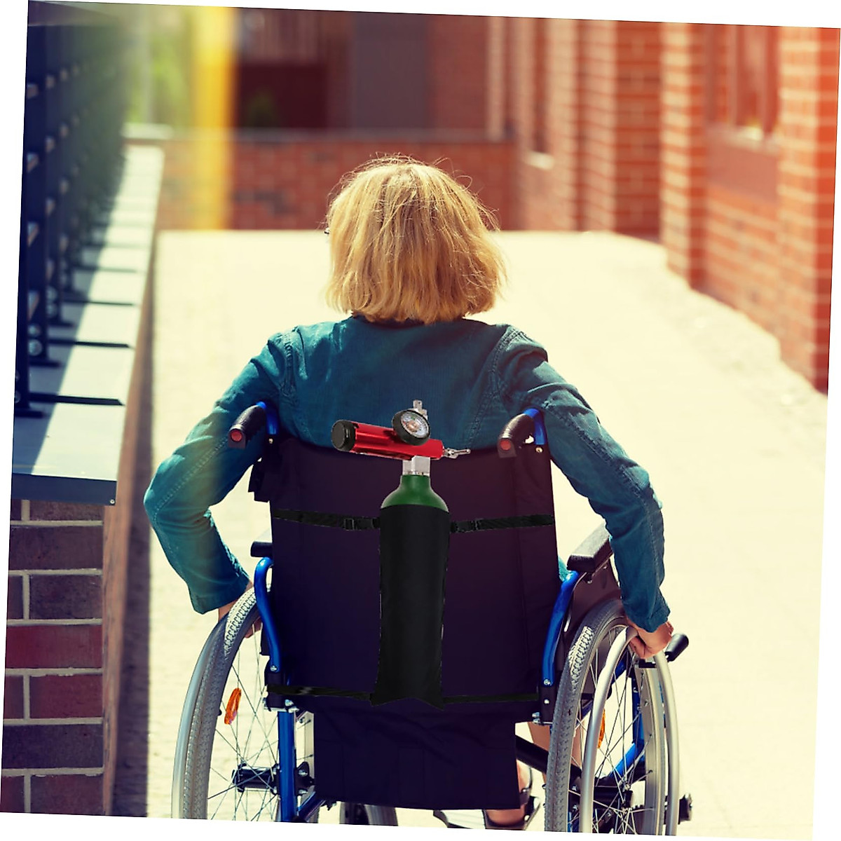 ERINGOGO 3 Pcs Oxygen Cylinder Buggy Bag Cloth Wheelchair Oxygen Cylinder Storage Pouch Walker Oxygen Tank Holder Mesh Backpack Portable Oxygen Bag Adjustable 600d Oxford Cloth Side Bag