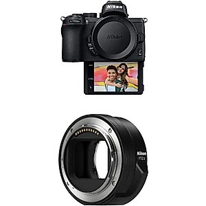 Nikon Z50 Compact Mirrorless Digital Camera Body with Nikon Mount Adapter FTZ II (International Version)