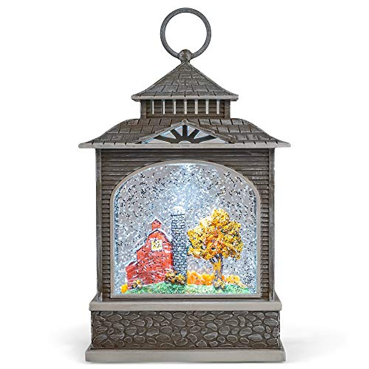 Roman 133334Led Swirl Lantern Farm Pumpkins, 10.5 inch, Multicolor