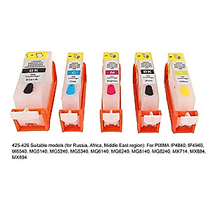 Ink Cartridge, 5 X 4 Color PP Ink Cartridges for Test Paper (425-426)