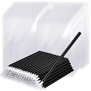 150 Pcs PYO Paint Your Own Brushes Mini Paint Brushes for Cookies Disposable Lip Applicators with Soft Brush Head Lipstick Applicator Wands with 150 Pcs Cookie Packaging Bags Edible Cookies Cupcakes