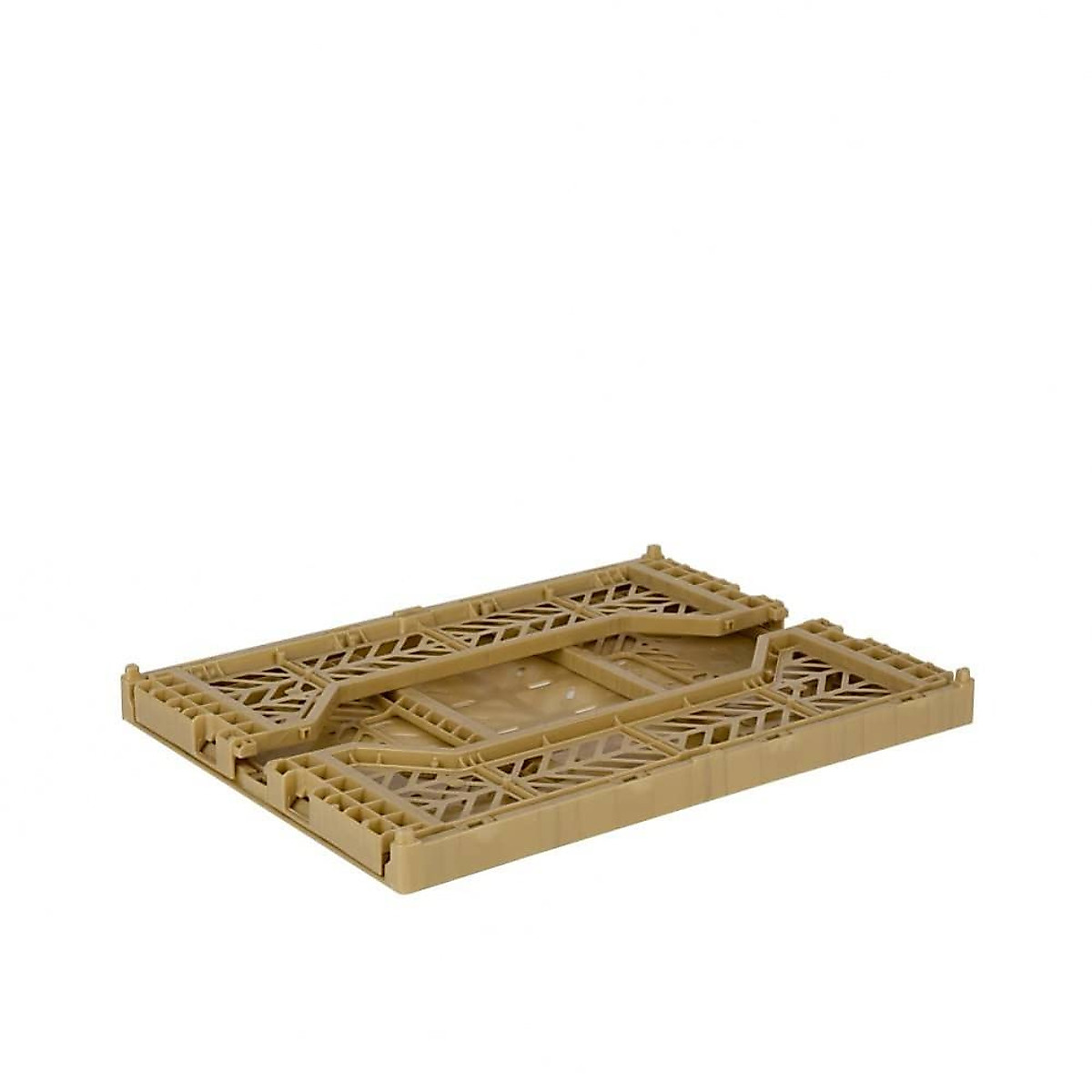 AYKASA Collapsible Storage Box, Medium, Gold, 15 x 11 x 5 inches