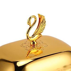 YYQTGG Gold Fruit Tray, European Style Easy To Candy Bowl for Desserts(Gold)