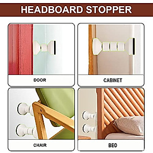 Dualshine 4PCS Adjustable Threaded Bed Frame Anti-Shake Tool, Headboard Stopper Bedside Headboard Bed Stopper Prevent Sliding Stopper for Bed Frame, Bed Stabilizer for Bed Cabinet Sofa (42-110mm)