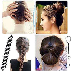 Ubrand Hair Braiding and Modelling Tool Kit, DIY Hair Design Accessories with Curly Styling Tools (20Pcs)