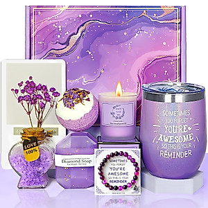 Gifts for Women Mom Wife Girlfriend Sister Her, Happy Birthday Gifts Basket for Women, Relaxing Spa Gift Basket Set, Christmas, Valentine's Day, Mothers Day Gifts for Women Best Friends Coworker Gifts