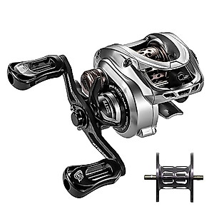 DOVIELLO HICC50 136g/4.8oz Ultralight Baitcaster Reels BFS Reel Baitcasting Fishing Reel 7.1 Gear Ratio 11+1BB 4KG/8.8LB Drag Power Baitcaster Full Carbon High Compact