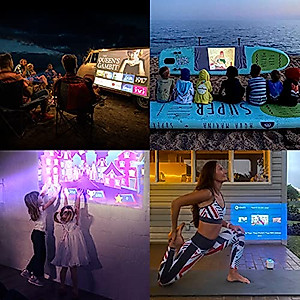 Cinemood TV - First LTE Portable Projector with Sim Card Slot for Indoor and Outdoor Movies 150'' Projection Up to 3 Hours Battery Wireless Up to 256 GB Storage