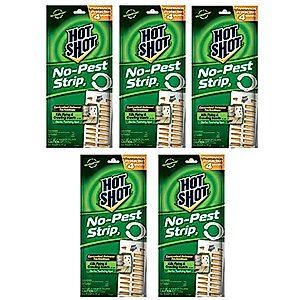 Hot Shot No-Pest Strip 2, Controlled Release Technology Kills Flying and Crawling Insects 2.29 Ounce ( Value Pack of 5)