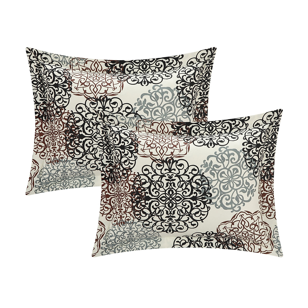 Chic Home 2 Piece Jerome Boho Inspired Reversible Print Duvet Set, Twin, Beige