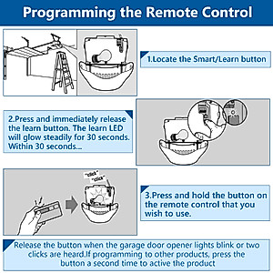 893MAX G953EV-P2 Garage Door Opener Remote Compatible with Chamberlain/LiftMaster 3 Button, Security +2.0, Universal Garage Door Opener with Visor Clip, Replaces 81LM 971LM 371LM (1 Set)