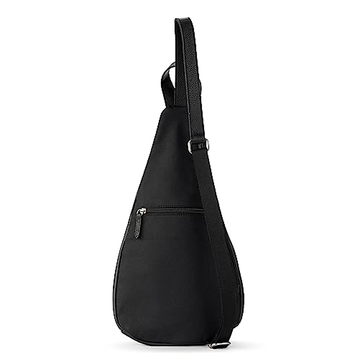 The Sak Geo Sling Backpack in Leather, Convertible Design, Black