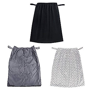 Fujiang Reusable Diaper Pail Liner Washable Garbage Cans Storage Bag for Cloth Nappy Trash can 13 Gallon, Silver, Medium