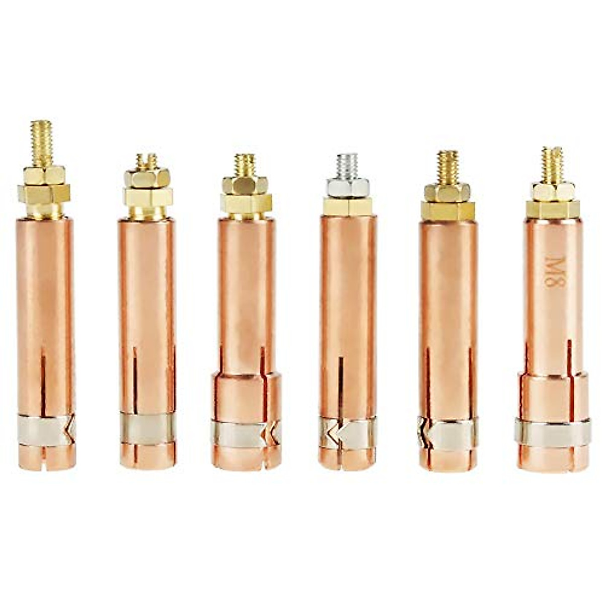 Capacitor Discharge (CD) Stud Welding Gun with 6pcs M3 to M10 Collet Welding Torch Set