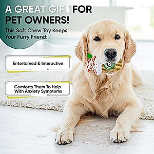 Pro Pet Works Doggie Bucks Plush Squeaky Chew Toy for Dogs Cats Puppies-Best Funny Parody Birthday for Small Medium & Large Animals-Stuffed Fall Coffee Squeaker