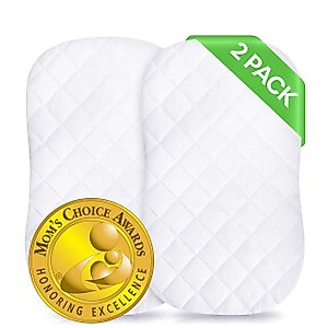 Baby Waterproof Bassinet Cover Compatible with Halo Bassinet Swivel, Glide, Premiere & Luxe Series Sleeper Mattress Pad – 2 Pack - Secure Envelope Design - Silky Soft Mattress Protector