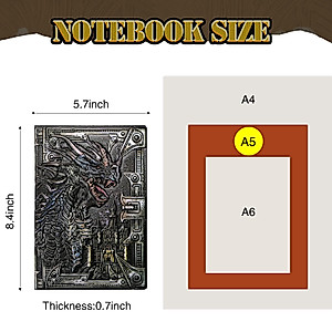 ZYWJUGE Dragon Journal Notebook, Dungeons and Dragons Gifts for Man & Women, DND Notebook Accessories, Journal for Writing, Diary Planner Travel Notebooks with Pen, A5