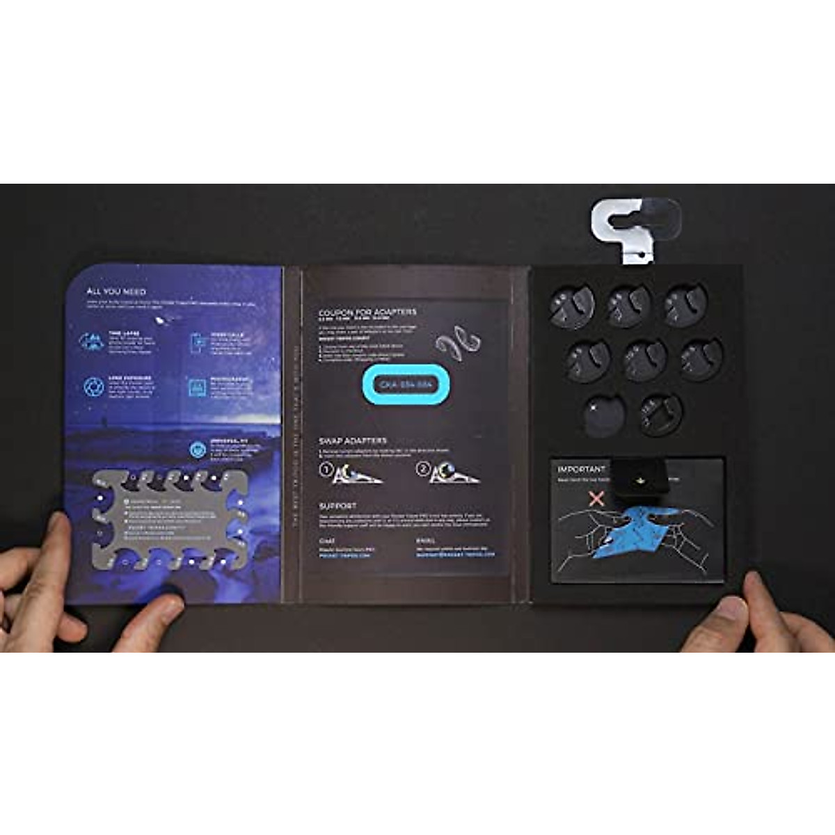 Pocket Tripod Wallet-Size iPhone Tripod - Universal Kit (Matte Black)