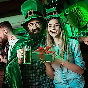 St. Patrick's Day Decorations- St Patricks Day Wood Table Sign with Four Leaf Clover Lucky Sign- St. Patrick's Day Wooden Block St. Patrick's Tiered Tray Decor for Table Home Office Party Decor