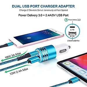 Fast USB C Car Charger for Google Pixel 7 Pro 6a 6 Pro 5a 5 4a 4 XL 3 3a 2 XL,Samsung Galaxy S23 S22 S21 Ultra S20 FE Note 20 A13 A03S A53 A02S A12 A32 A51,30W PD Power Adapter +6ft Type C to C Cable