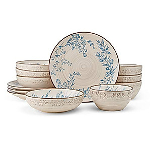 Pfaltzgraff Bella 12 Piece Dinnerware Set, Service For 4, Multicolor