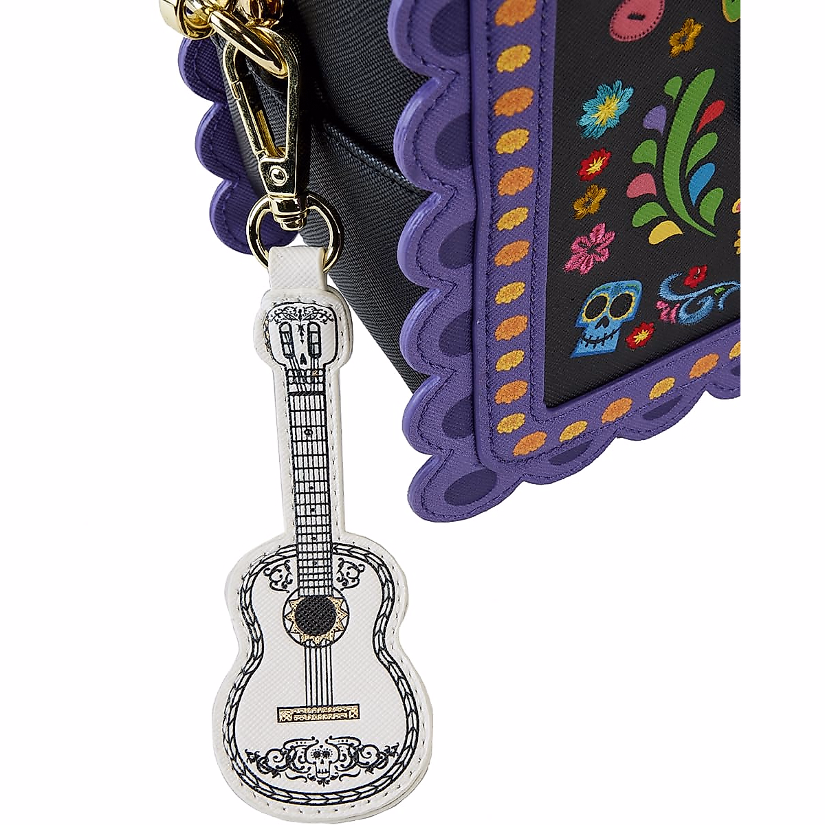 Loungefly Coco Miguel Calavera Floral Skull Crossbody Bag