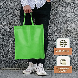 50 Tote Bags Bulk, Reusable Grocery Shopping Bags Bulk, Cloth Bags With Handles 15 x 16 In Multi Colors