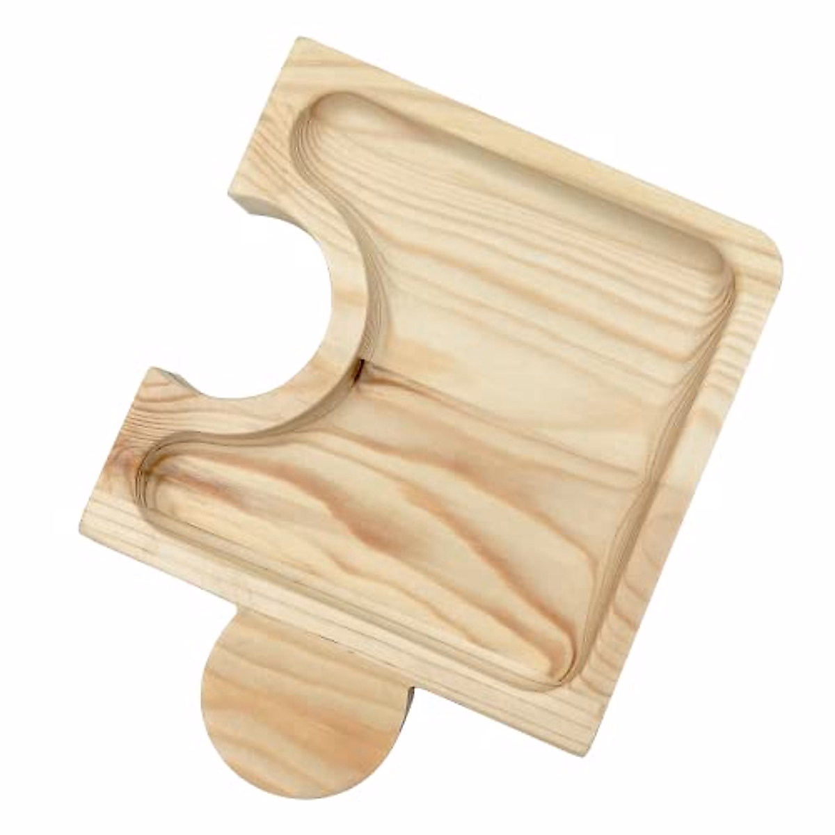 Wooden Tray For Food And Decor, Creative, Display And Fun, Splicing Puzzle Plate, Fruit, Dessert Plate, Nut, Snack Plate Set of 4