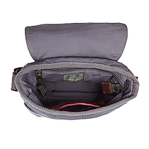 TSD Brand Spring Palm Canvas Crossbody Bag (Grey)