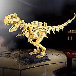 Ulanlan Dinosaur Building Toy 523 PCS, T. rex Dinosaur Fossil Exhibition Building Kit, Creative Build and Display Model, Great DIY Project Toy Playset for Boys and Girls Ages 6+