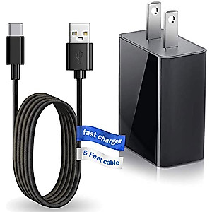 Blu Android Phone Charger, 5V USB Type C Wall Charger Adapter Fast Charging Block for Blu View 3, View 2, G9, G90 Pro, G91 Max, G91 Pro, G91S, G50 MEGA, G70, VIVO XI Smartphones 5ft Charge Cable Cord