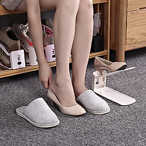 Yagizaai Bayou Shoe Slots, 8 PCS Shoes Slots Organizer, 3-Level Adjustable Shoe Stacker, Upgraded Shoe Space Saver, 50% Space-Saving Shoe Holders(Apricot)