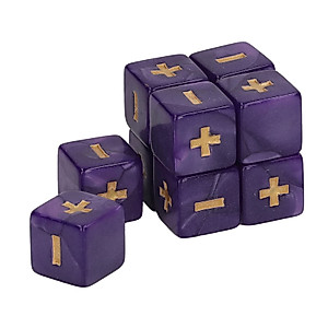 Syrisora 20Pcs 16mm Dice Set Math Calculation Minus Sign Plus Toys for Kids Classroom Teaching Supplies()