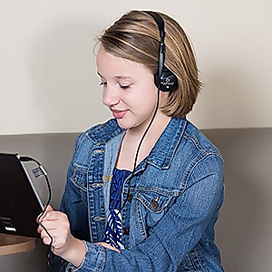 Egghead Over-Ear Stereo Headphones with 3.5 mm Audio Jack for use in Classroom, Library, Offices and More (20 Pack) EGG-IAG-1000-SO-20