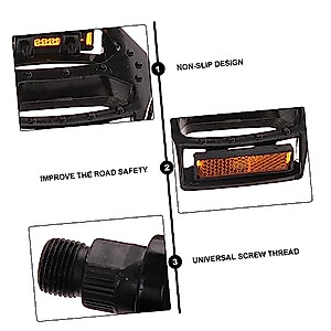 Kisangel 2 Pairs Accessories for Bikes Travel Accessories Bike Accessories for Kids Cycle Pedals Bike Pedals with Straps Bike Pedals Repair Pedal for Bicycle Aluminium Alloy Pedal Ball BMX
