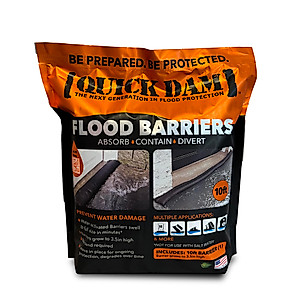 Quick Dam QD610-1 Water-Activated Flood Barrier-1 Pack, Black