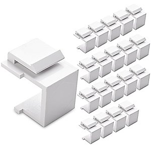 Cable Matters (20-Pack) Blank Keystone Jack Inserts in White