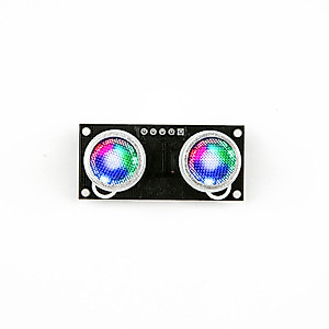 SHILLEHTEK HC-SR04 with RGB Light Distance Obstacle Avoidance, Compatible with Raspberry Pi (Raspberry Pi Pico and Other Models), Arduino Ultrasonic Sensor