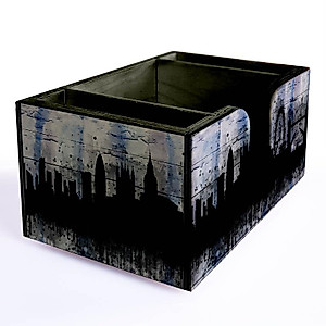 Bar Caddy - City Scene Design - 3 Compartment Caddy