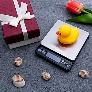 Digital Touch Pocket Scale 0.01oz - Tomiba 3000g Small Portable Electronic Precision Scale (0.1g) Resolution 2 AAA Batteries Included