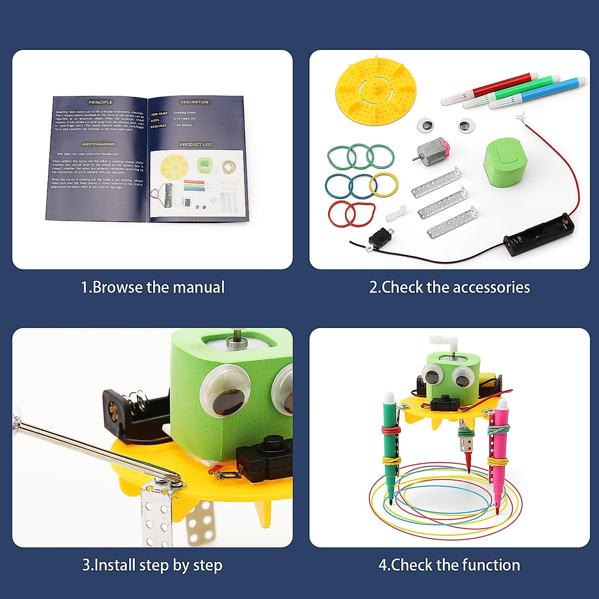STEM Science Robotics Kit, Experiments Projects Activities for Kids 6-8 8-12, Build Robot Crafts for Boys Toys, DIY Electronic Engineering Building Kits for Girls Age 8 + Year Old Gifts