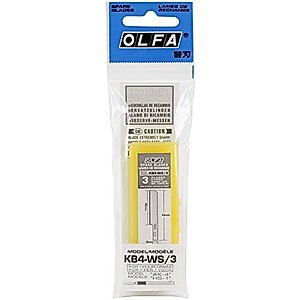 OLFA 6mm Wide Saw Art Blade Set, 3 Blades (KB4-WS/3) - Precision Hobby Craft Knife Replacement Saw Blade Kit for Plastic, Wood, Model Building, Fits Most 6mm Art Knives