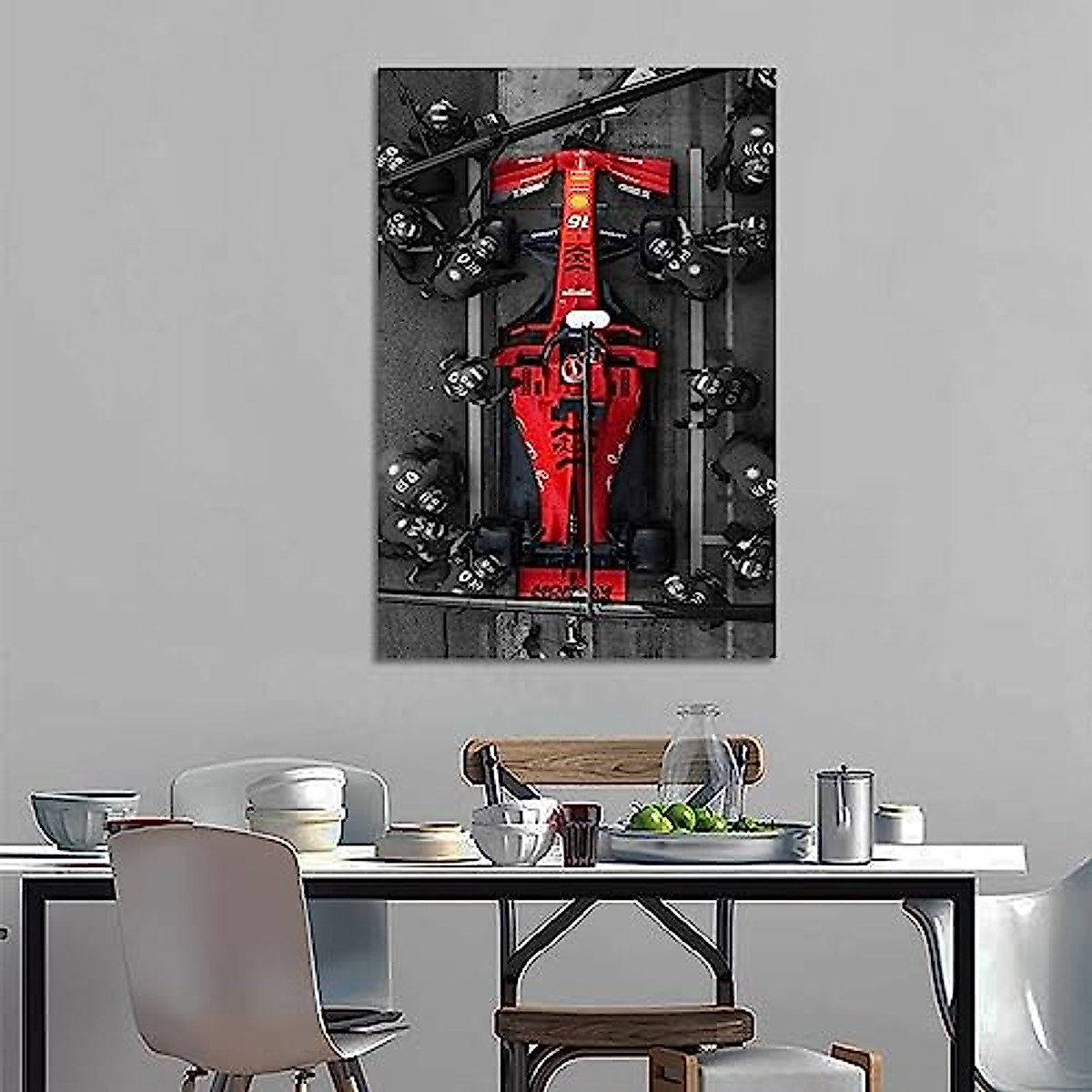 MATYBATE Raceway Sf1000 Charles Leclerc F1 Canvas Art Poster And Wall Art Picture Print Modern Family Bedroom Decor Posters 16x24inch(40x60cm)