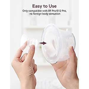 Momcozy Flange Insert 19mm Compatible with Momcozy S9 Pro/S12 Pro. Original S9 Pro/S12 Pro Breast Pump Replacement Accessories, 1PC (19mm)