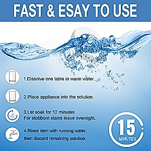 EZGO Retainer Cleaner Tablets, Denture Cleaning Tablets for Mouth Guard, Night Guard and Removable Dental Appliances, Removes Stains, Bad Odor, Plaque in 3 Minutes, 4 Months Supply (120 pcs)
