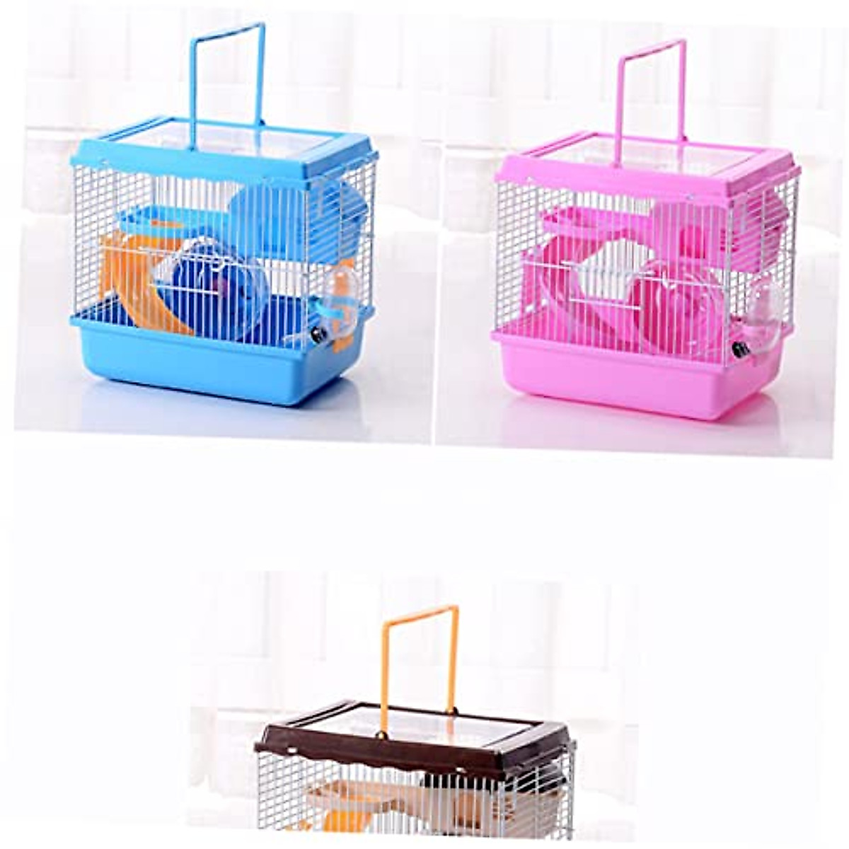 balacoo Hamster Cage Hamster Home Hamster Beds Guinea Cages Villa Cage for Small Pets Chinchilla Cage Pet Cage Hamster Cage Pink Transport Vehicle Travel Hamster Cages Pet House