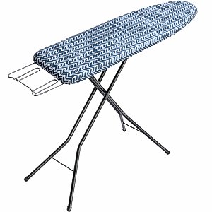 APEXCHASER Ironing Board, Full Size Iron Board with Iron Rest, lightweight Ironing Board with Height Adjustable, Extra Thick Heat-Resistant Cover with Padding, Heavy-Duty Sturdy Metal Legs, 49x13 Blue