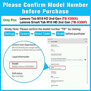 ProCase [2 Pack] Screen Protector for Lenovo Tab M10 HD 2nd Gen (TB-X306X) / Smart Tab M10 HD 2nd Gen (TB-X306F) 10.1 Inch 2020 Release, Tempered Glass Screen Film Guard Screen Protector –Clear