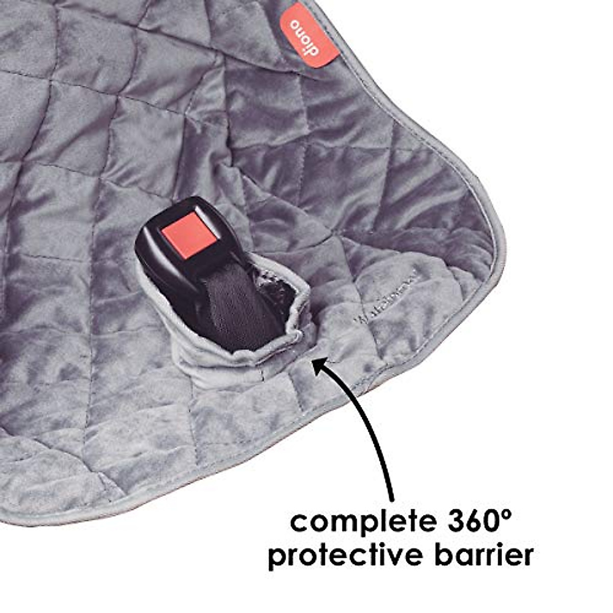 Diono Ultra Dry Seat, Child Car Seat Pad With Waterproof Liner - Potty Training Seat Pads for Infants Baby and Toddlers, Multi-Use for High Chair, Car Seats and Strollers, Machine Washable, Gray